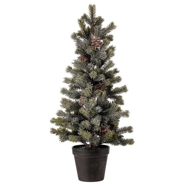 Regency International 26"Potted Snowy Ridge Spruce Tree With Cone | Wayfair