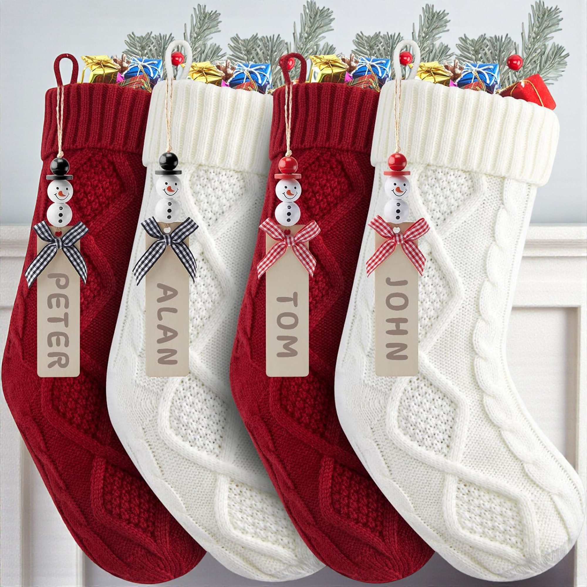 The Holiday Aisle® 4-Pack Personalized Fairley With DIY Snowman Name ...