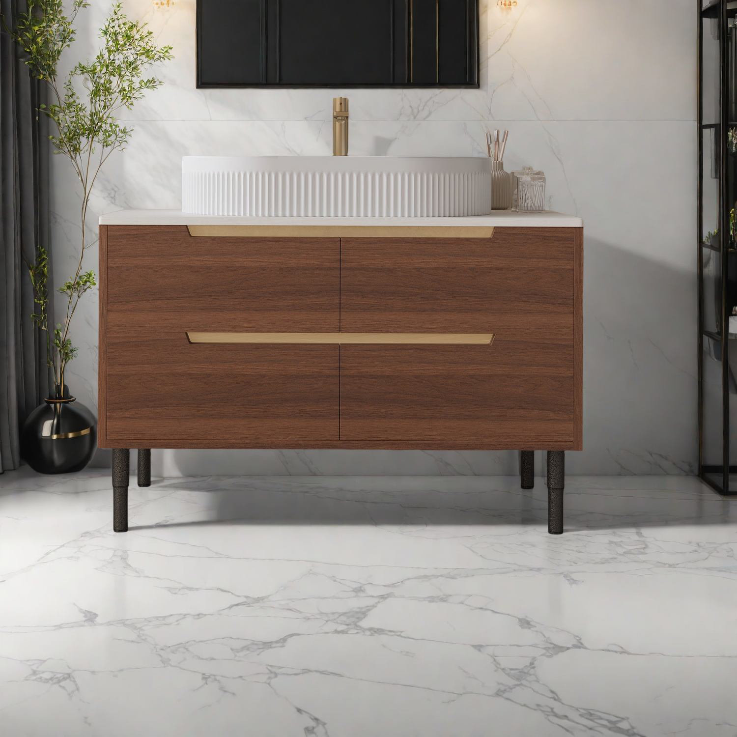 Latitude Run® Modern 36-inch Vanities With Integrated Ceramic Sink ...