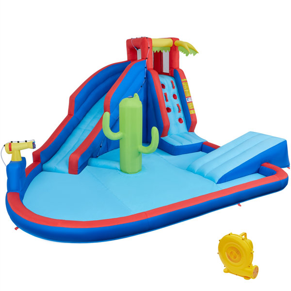 Yaheetech 15' x 13' Inflatable Water Slide with Air Blower & Reviews ...