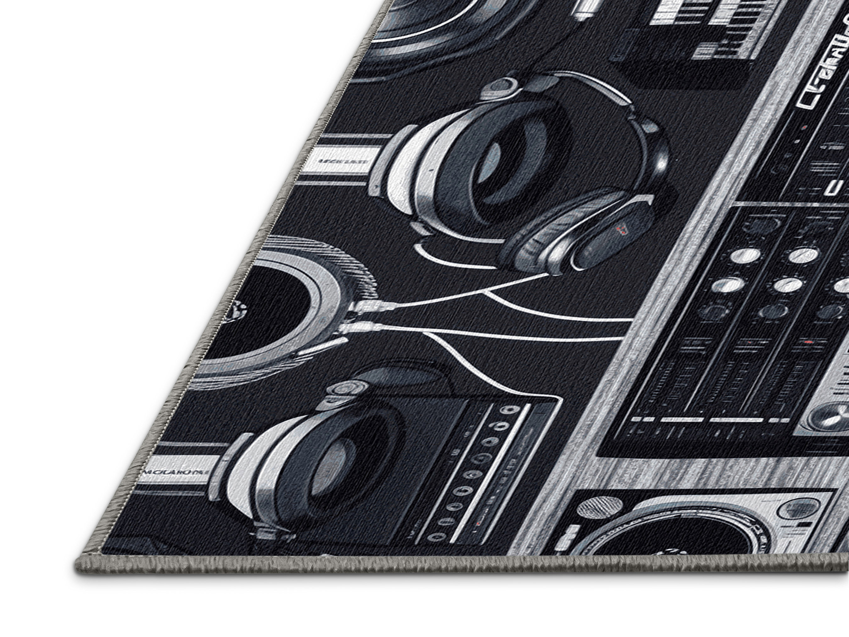 Hokku Designs Washable Headphones and Modern Music Tech Music Area Rug ...