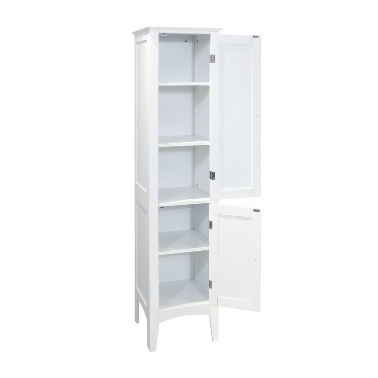 Winston Porter Tall Narrow Tower Freestanding Cabinet With 2 Shutter ...