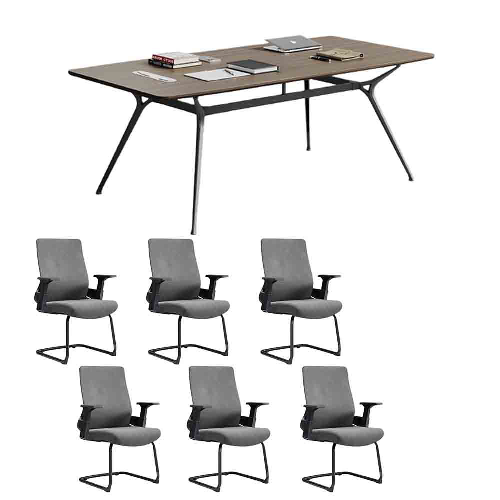 Inbox Zero Ozena Rectangle Conference Table and Chair Set | Wayfair