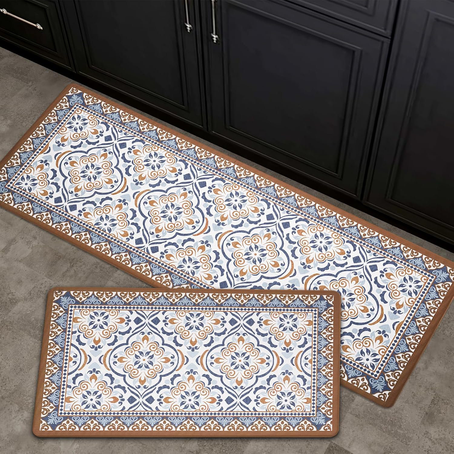 Alcott Hill® 2 Piece Set Kitchen Mats,Waterproof Non Slip Mat | Wayfair