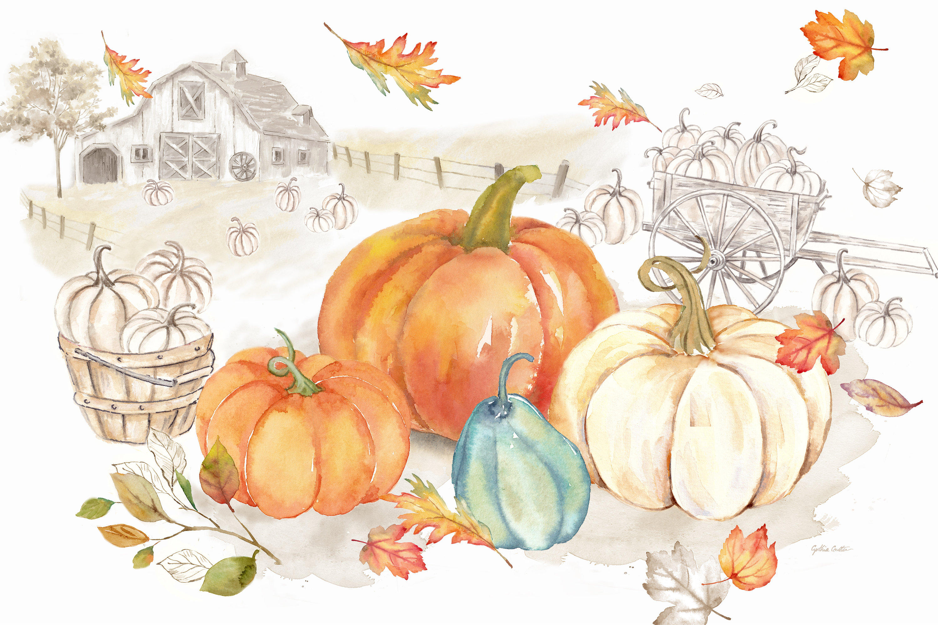 August Grove® Ayleigh Pumpkin Season I by Cynthia Coulter | Wayfair