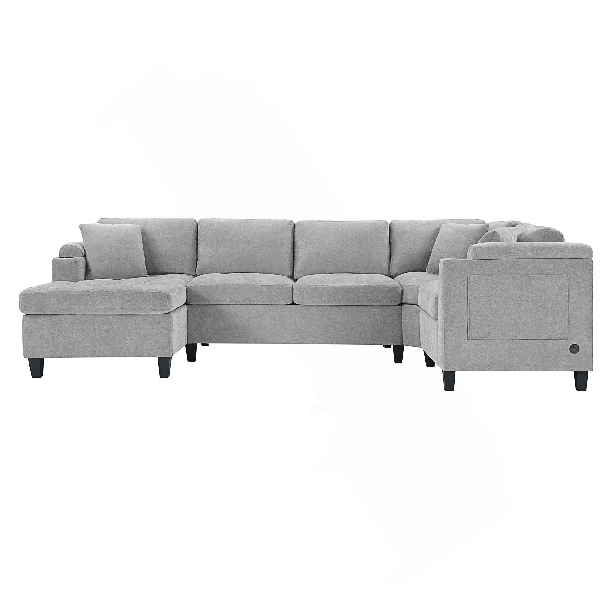 Ivy Bronx Modern U-Shaped Sectional Sofa 115.7" Corner Sectional Living ...
