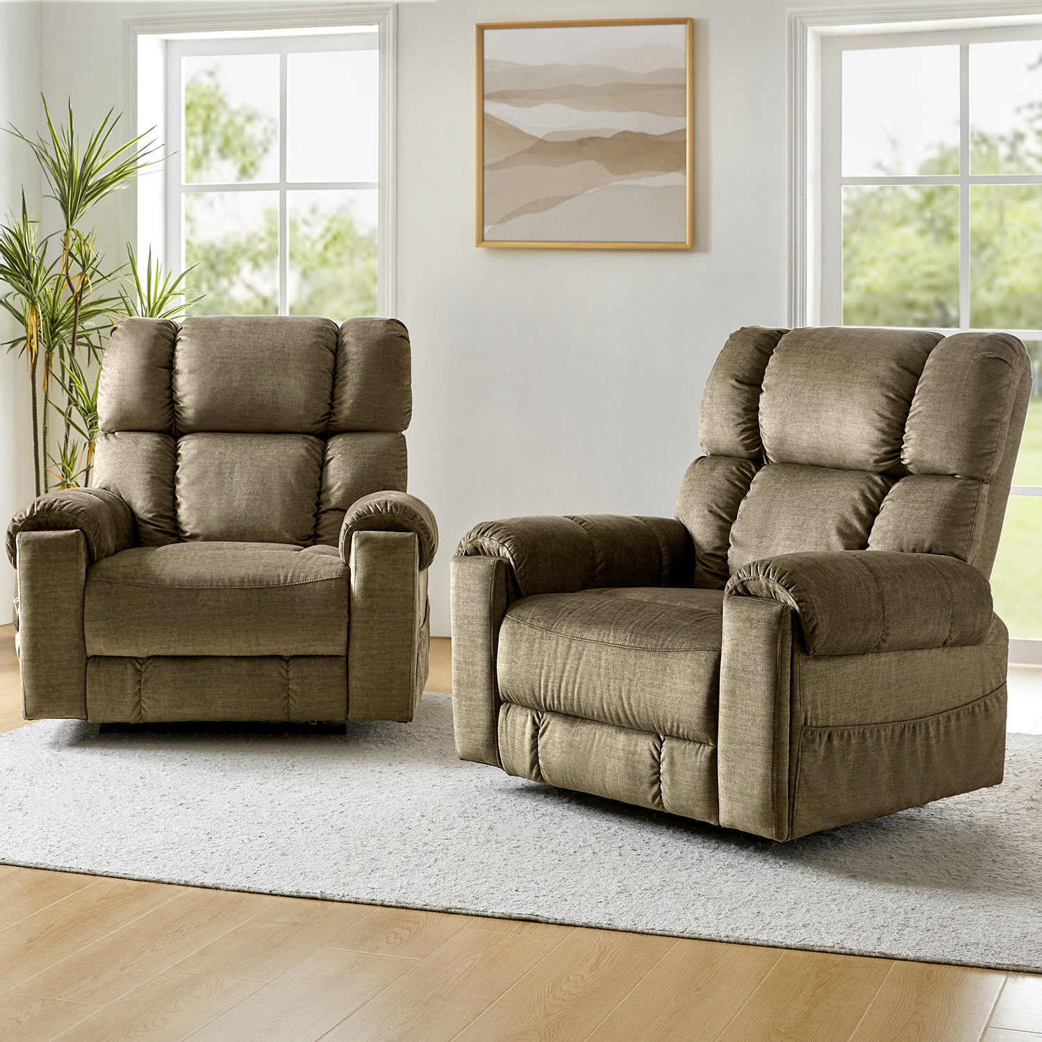 Latitude Run® Massouma Transitional Dual Motor Lift Assist Power Heated ...