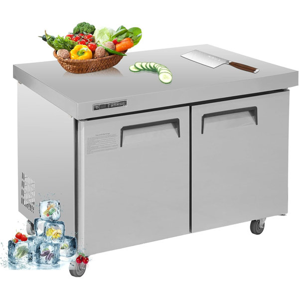 gaomon Commercial Refrigerator, 48" Undercounter Worktop Refrigerator ...