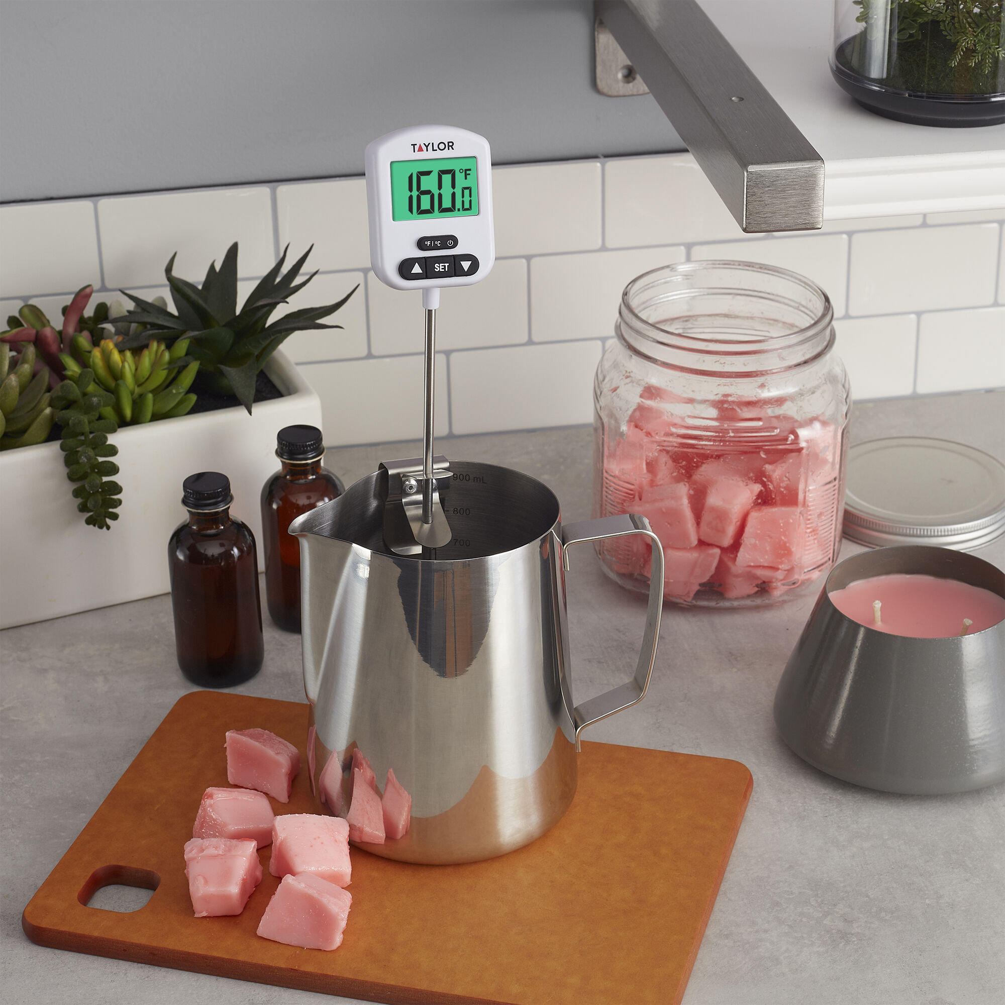 Taylor Programmable Digital Candy And Deep Fry Thermometer With Green ...