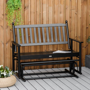 Lark Manor™ Outdoor Rocking Solid Wood Bench & Reviews | Wayfair