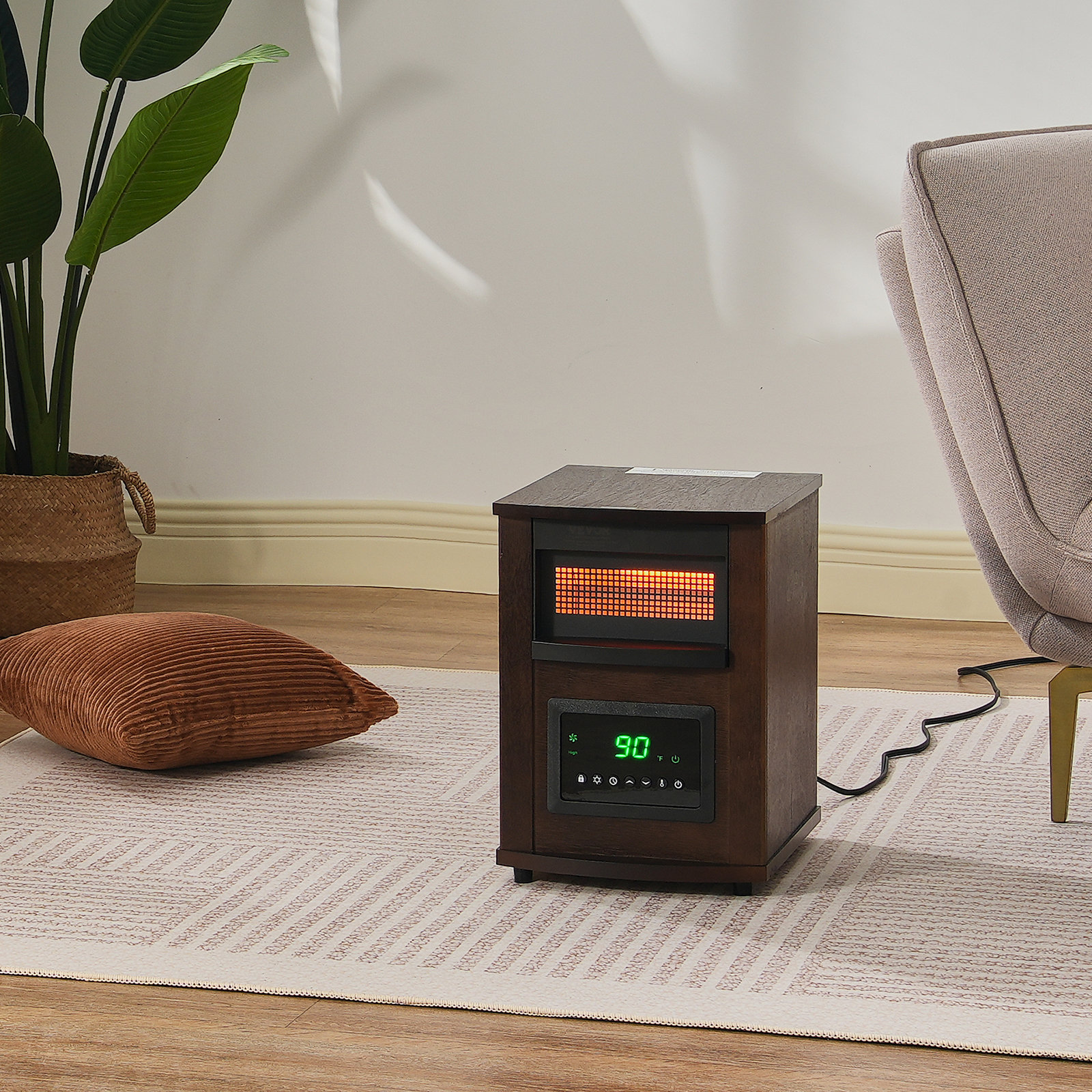 VEVOR Infrared Heater, 1500W Remote Control Electric Space Heater | Wayfair