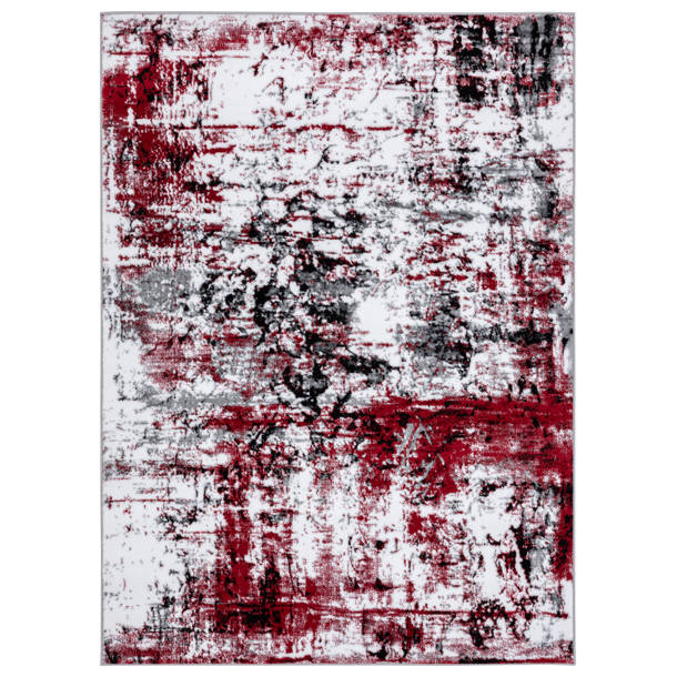 17 Stories Hellie Performance Red/Gray Rug & Reviews | Wayfair