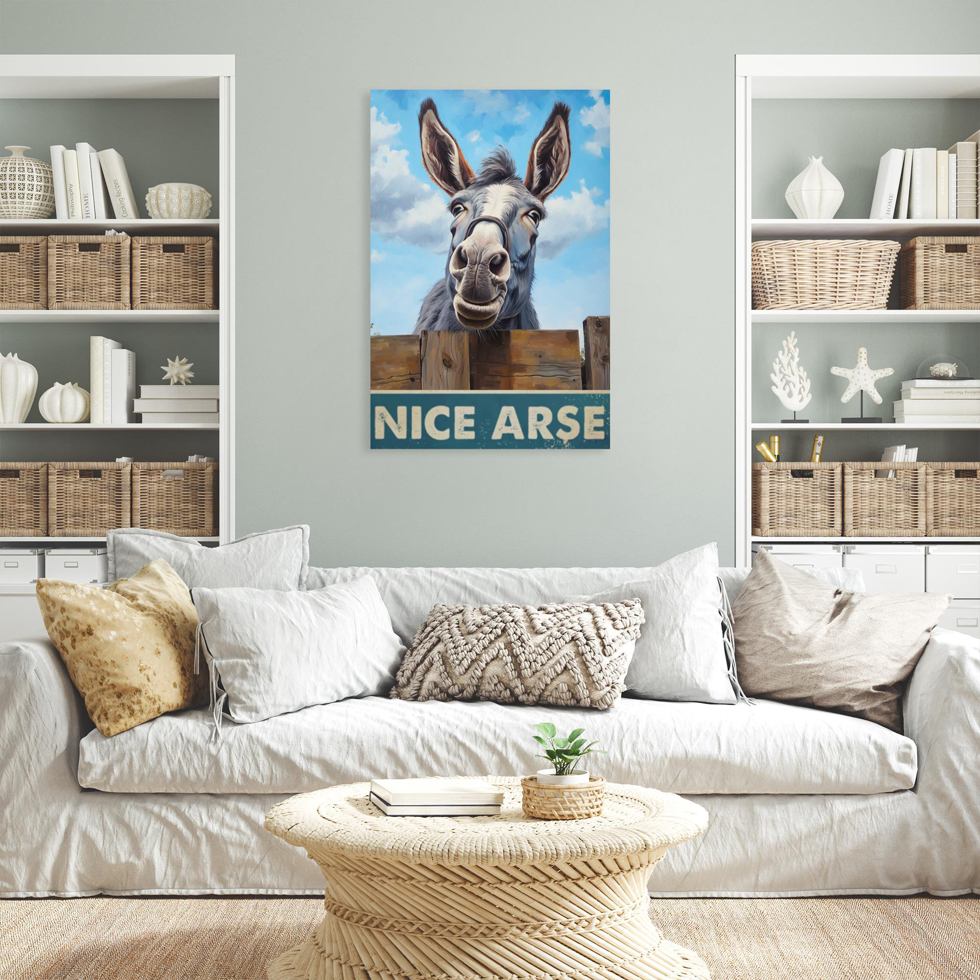 Trinx Donkey Nice Arse 2 - 1 Piece Rectangle Graphic Art Print On ...