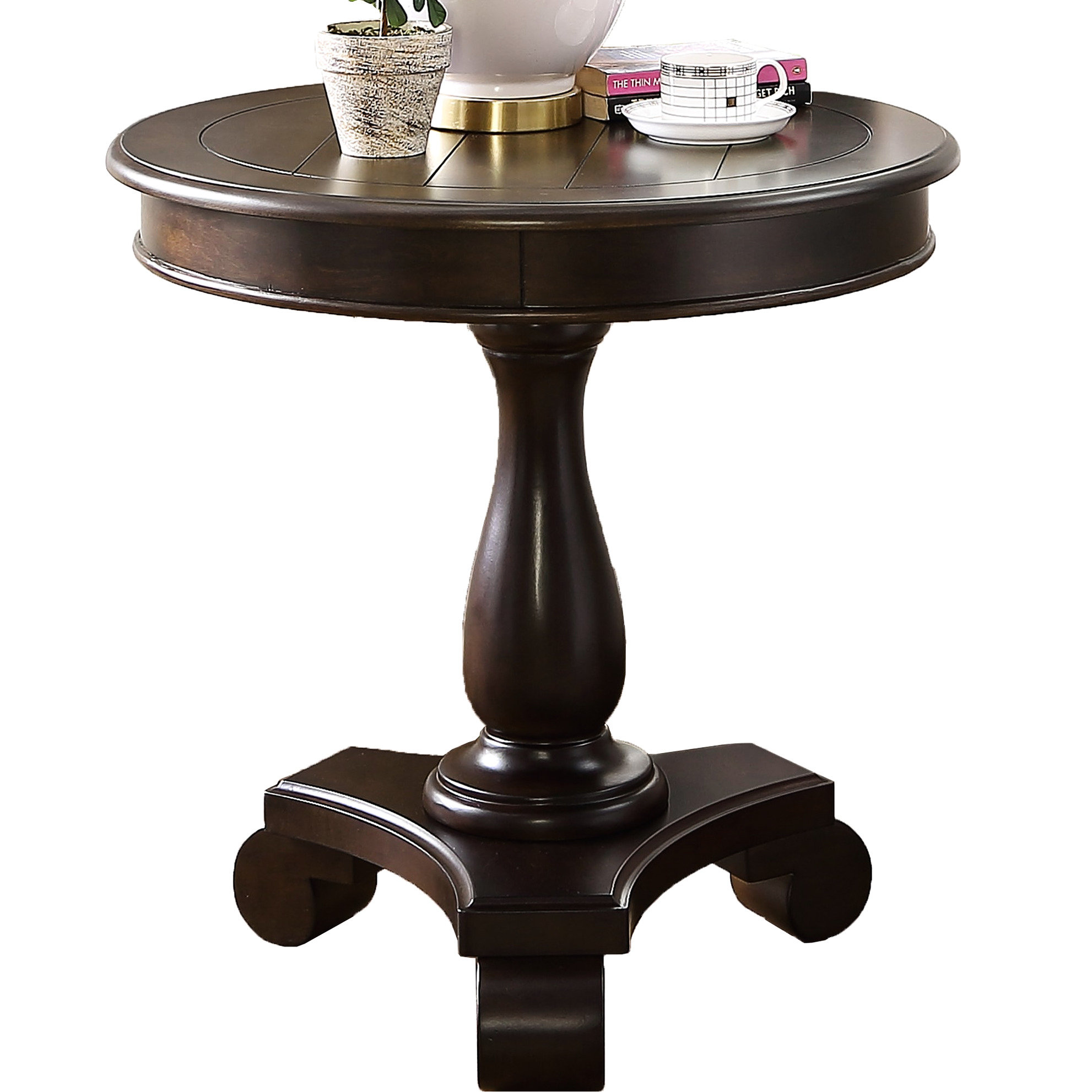 Charlton Home® Wood End Table - 26" Round, Practical Display Table ...