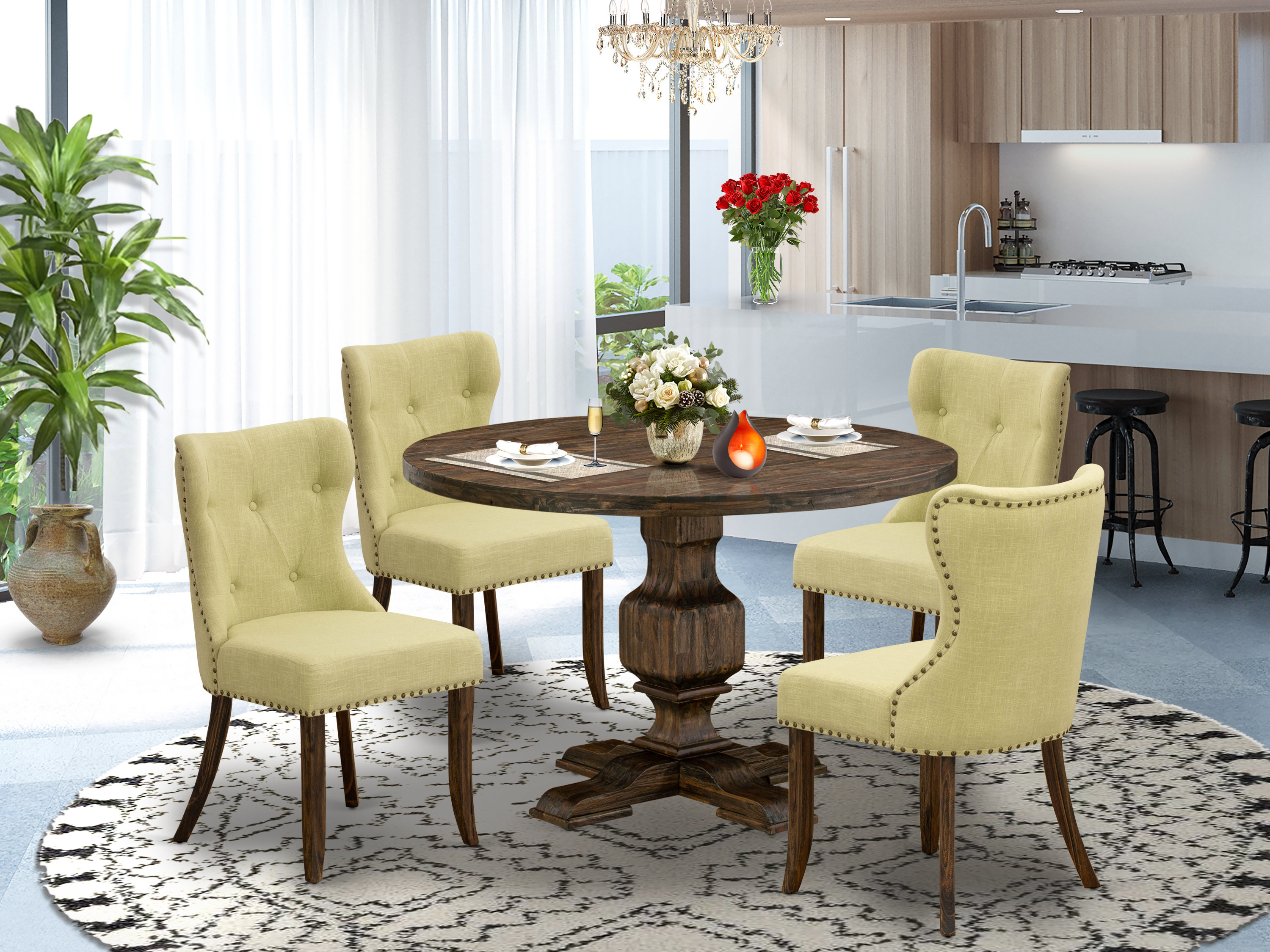 Wildon Home® Amberrae Pedestal Dining Set | Wayfair