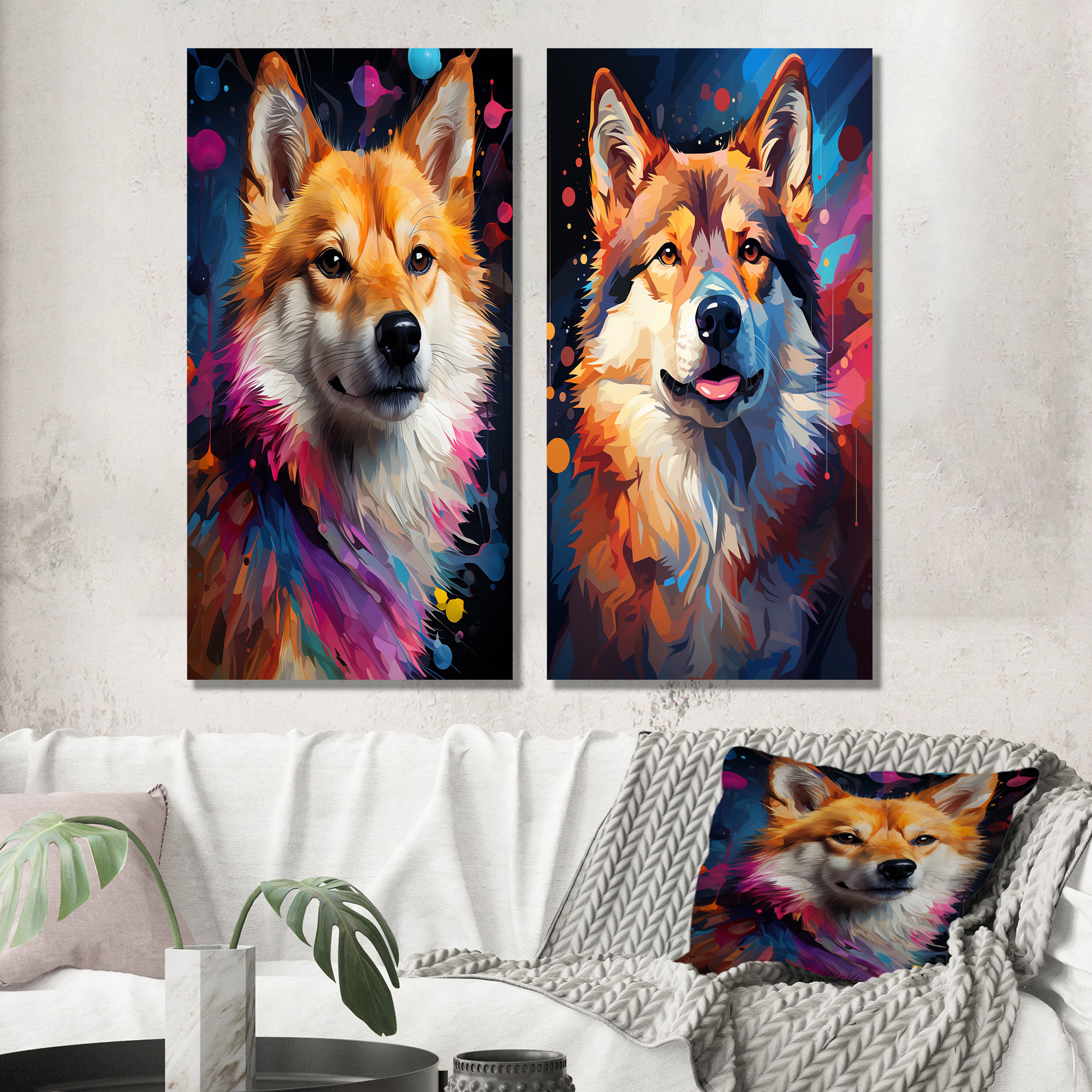 Lark Manor™ Modern Shiba Inu Spirit - Dog Metal Wall Art Living Room ...