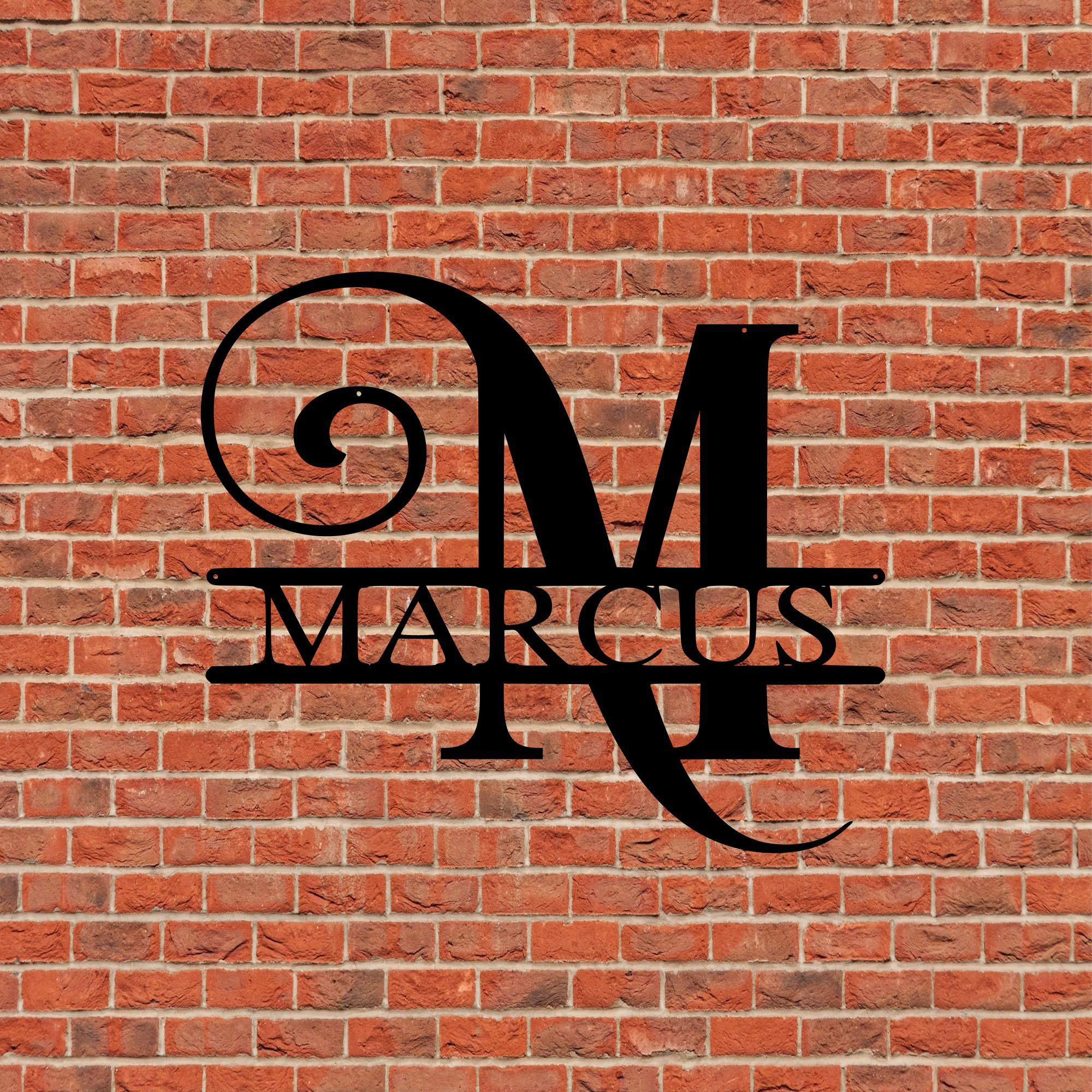 Winston Porter Simple Script Split Letter Monogram Wall Decor & Reviews ...