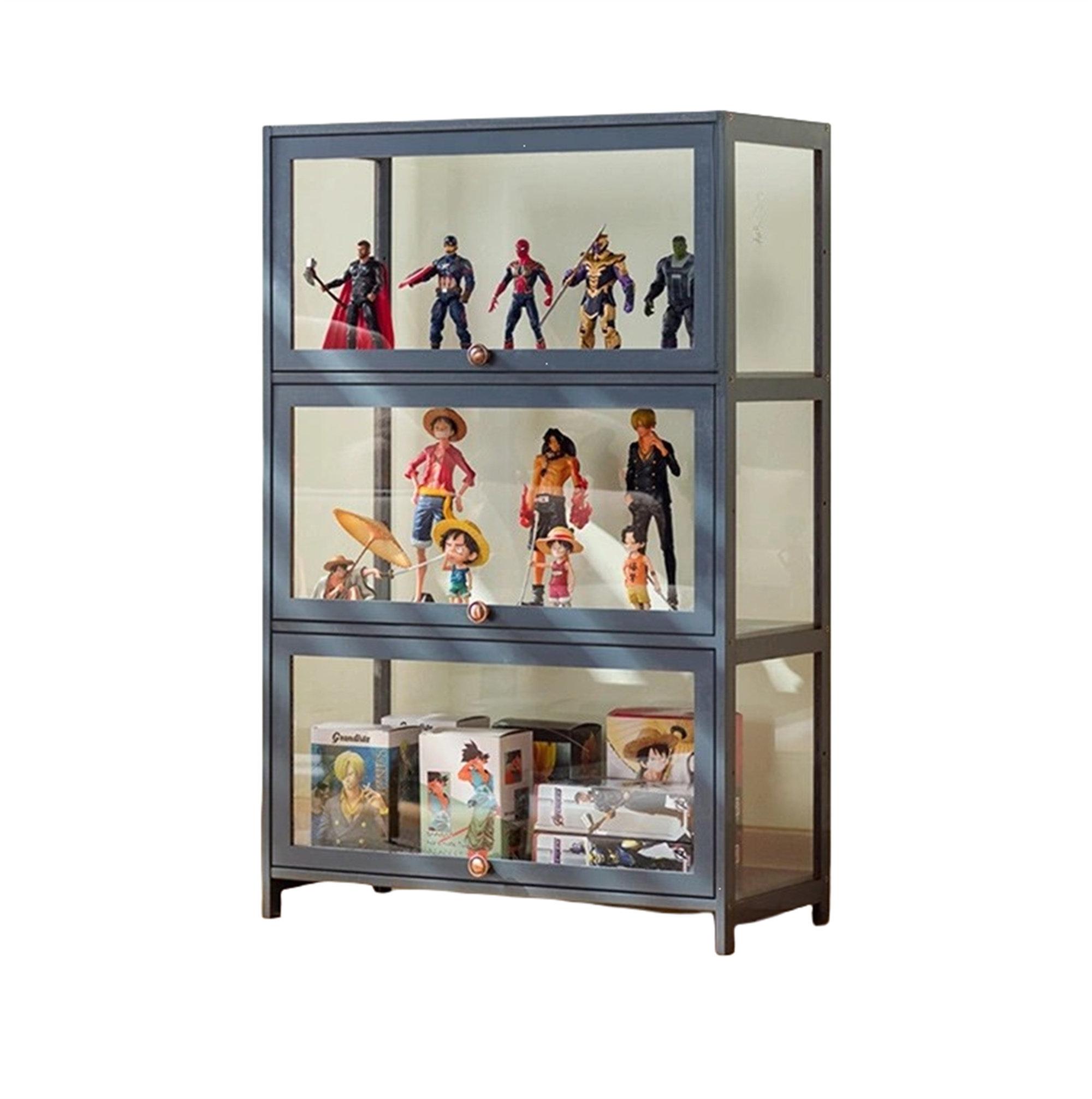 George Oliver Transparent Multi-layer Figurine Storage Box Storage Rack ...