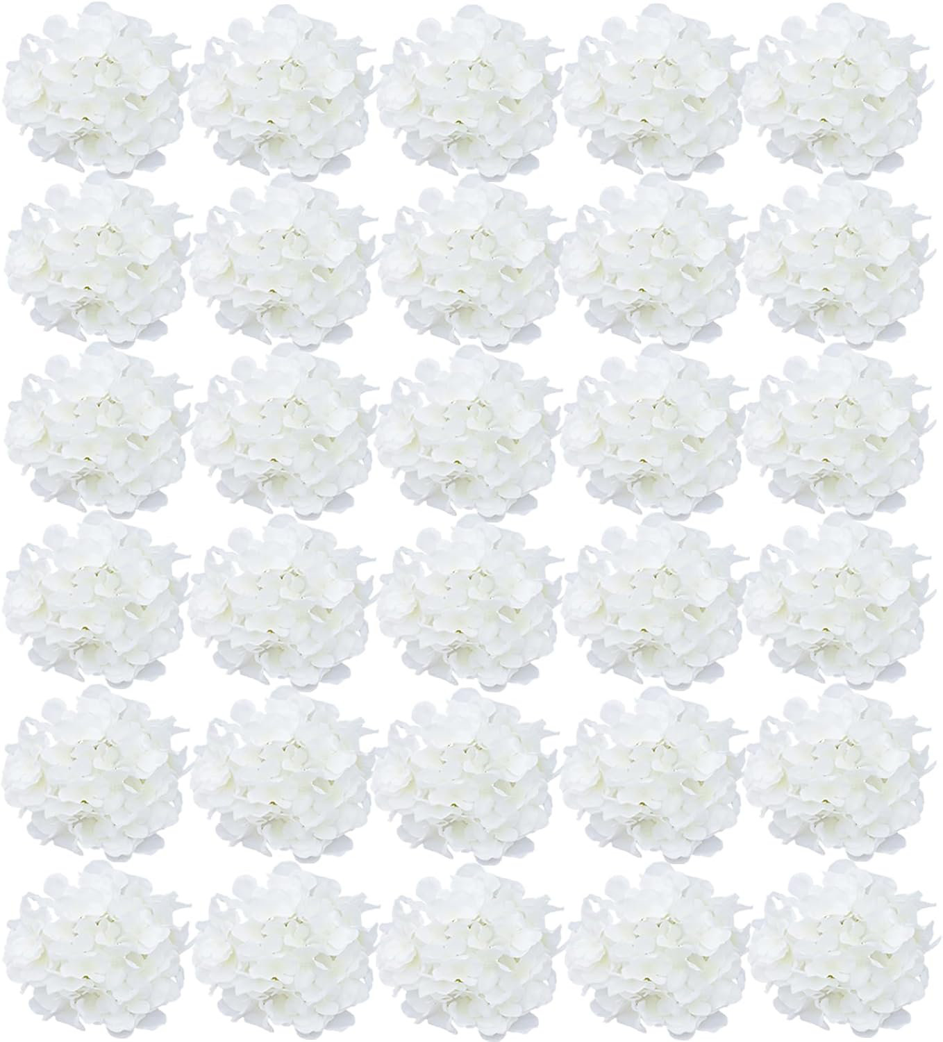 Latitude Run® 30 Pcs Pure White Silk Hydrangea Heads | Wayfair