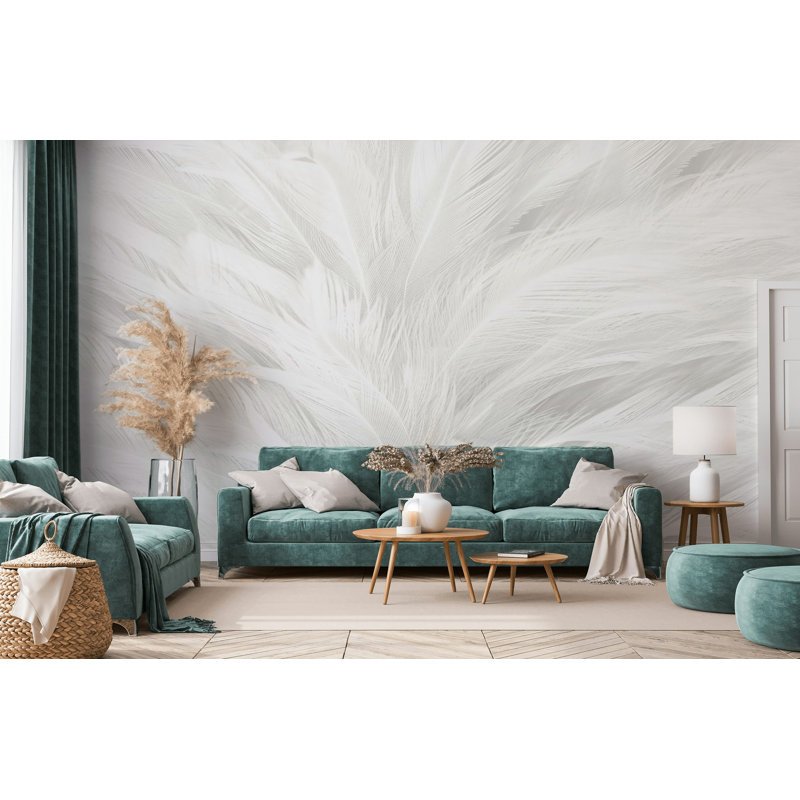 Dakota Fields Daielle Scandinavian Abstraction Feather 6.25' L x 112" W ...