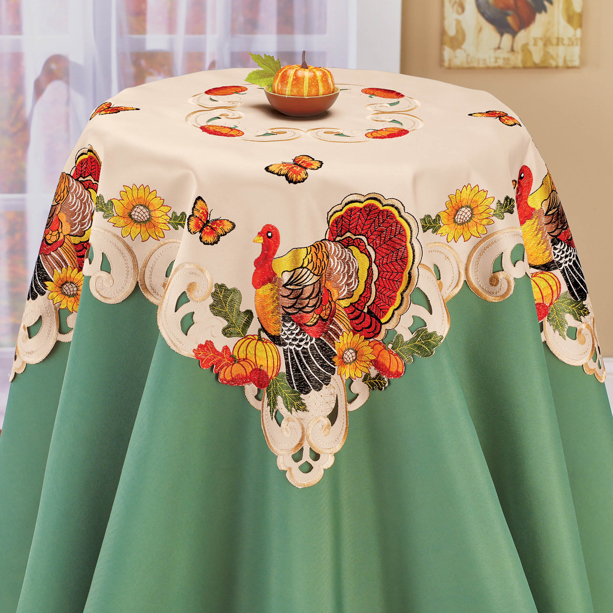 The Holiday Aisle® Panagia Animal Print Square Table Topper | Wayfair