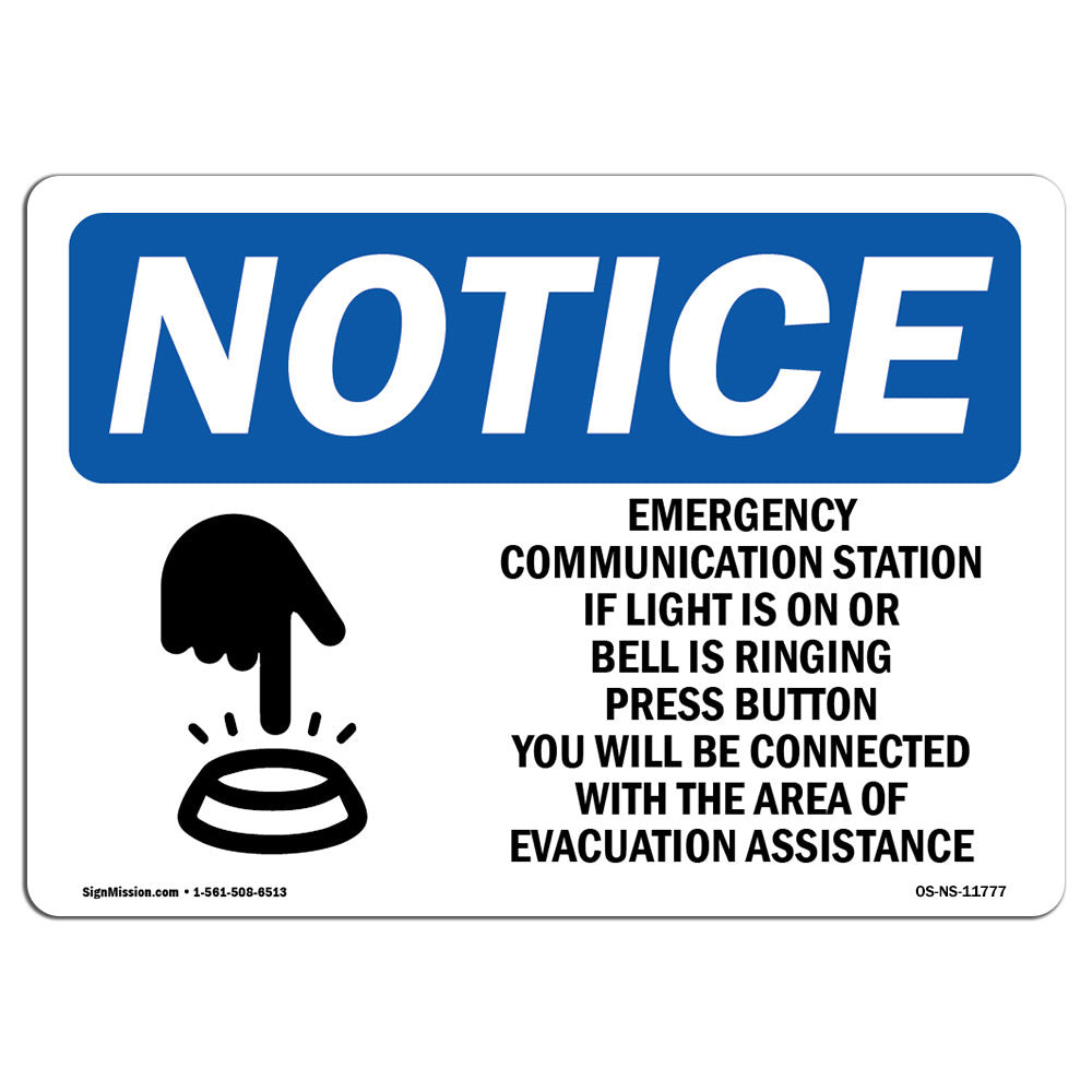 SignMission Emergency Communication Station Sign with Symbol | Wayfair