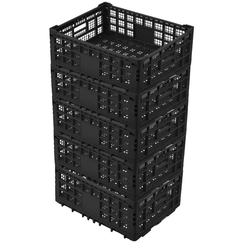 Wrought Studio Collapsible Storage Crates, 52 Litre Heavy Duty Foldable ...