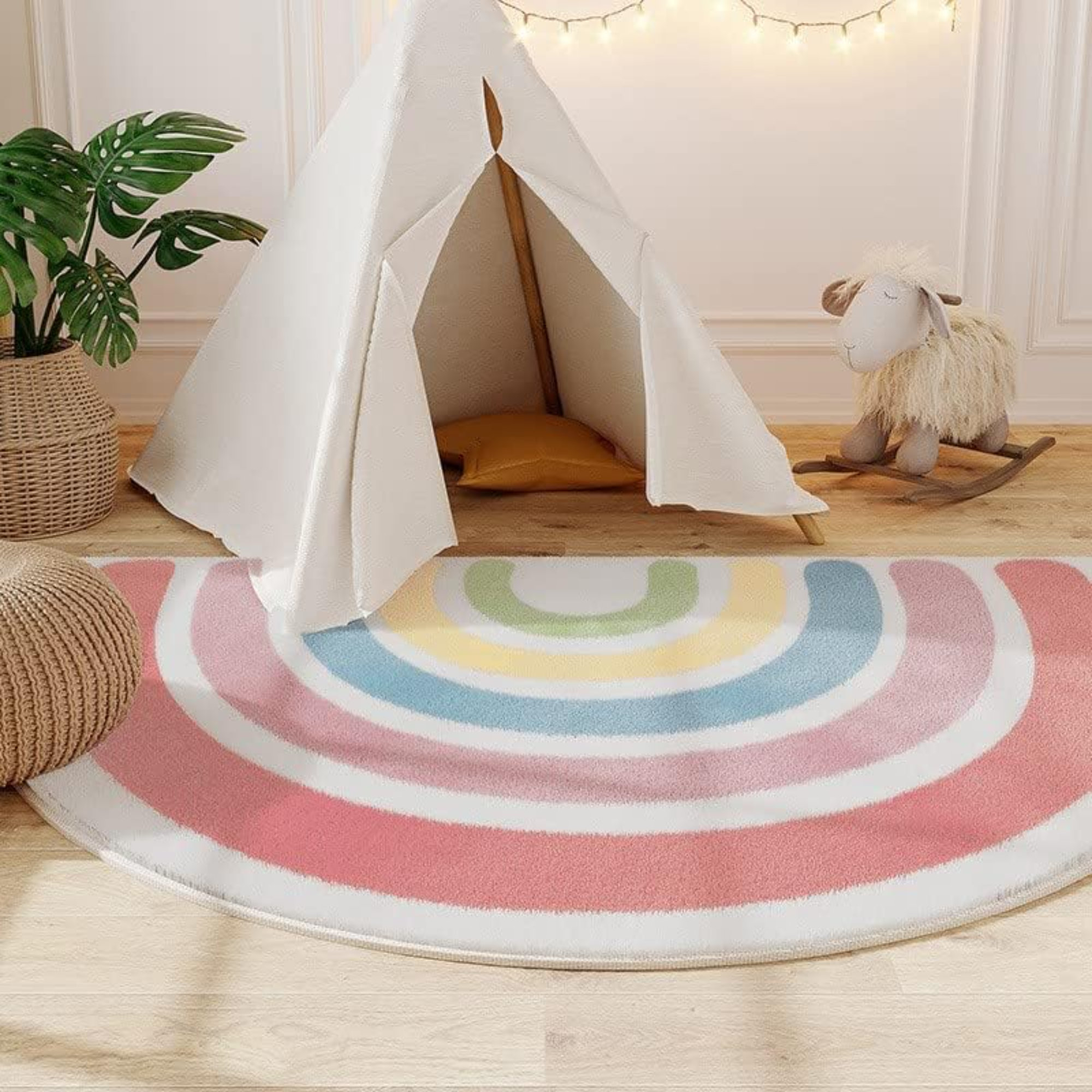 Isabelle & Max™ Ajayah Half-circle Wool Rug | Wayfair