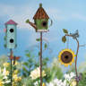 August Grove® 57” Bird Houses Stake For Outside, Metal Watering Can ...