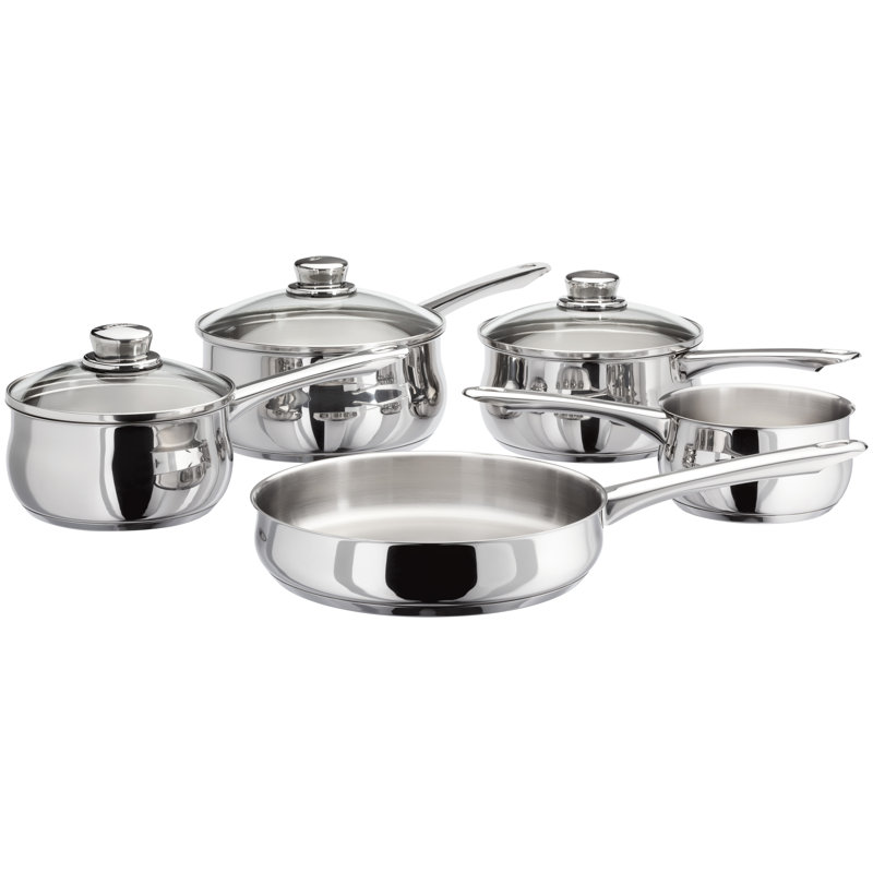 Stellar 1000 8-Piece Stainless Steel Pan Set & Reviews | Wayfair