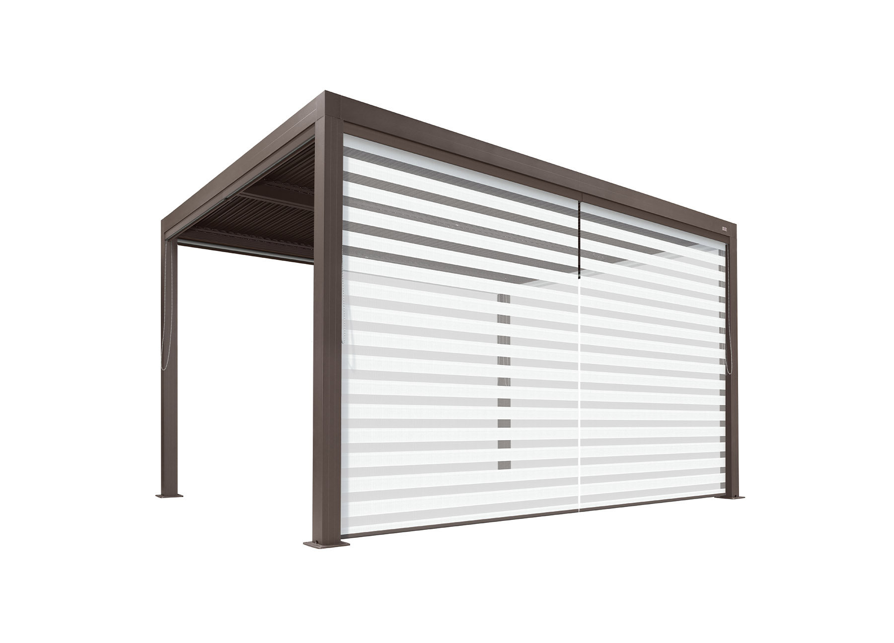 Purple Leaf Louvered Pergola Accessories Pull Down Roller Shade Privacy ...