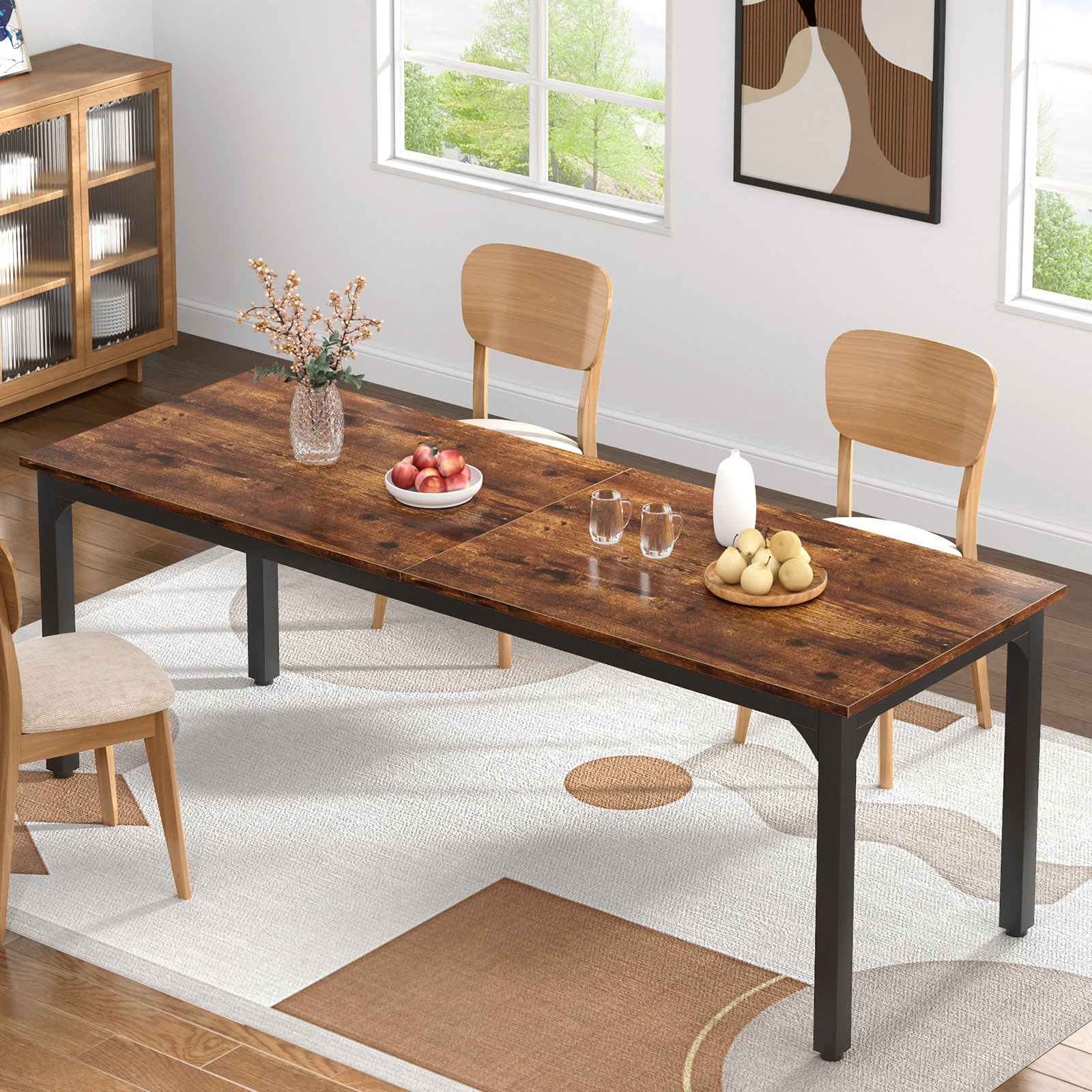 17 Stories Jelline 79 L x 27.55 W Dining Table | Wayfair