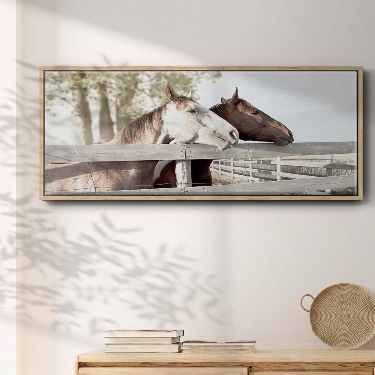 Wexford Home Friendly Visit- Framed Canvas | Wayfair