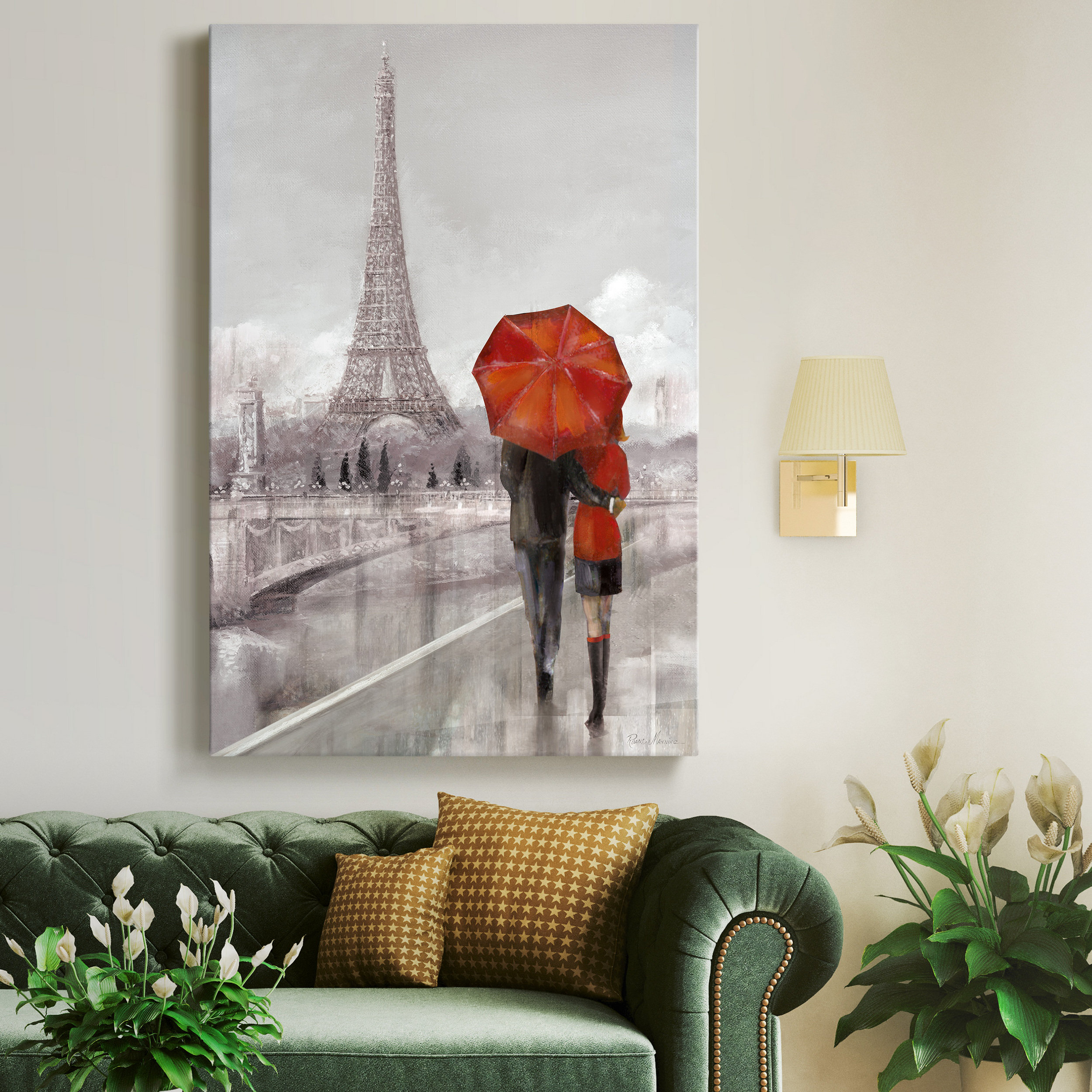 One Allium Way® Modern Couple in Paris by J Paul - Wrapped Canvas ...
