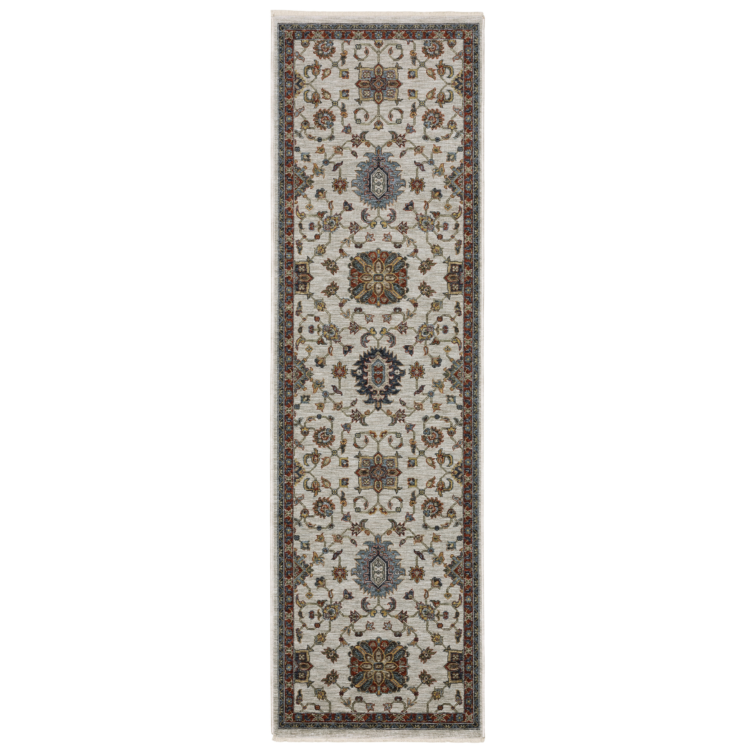 Langley Street® Hovis Ivory/White/Brown Area Rug | Wayfair