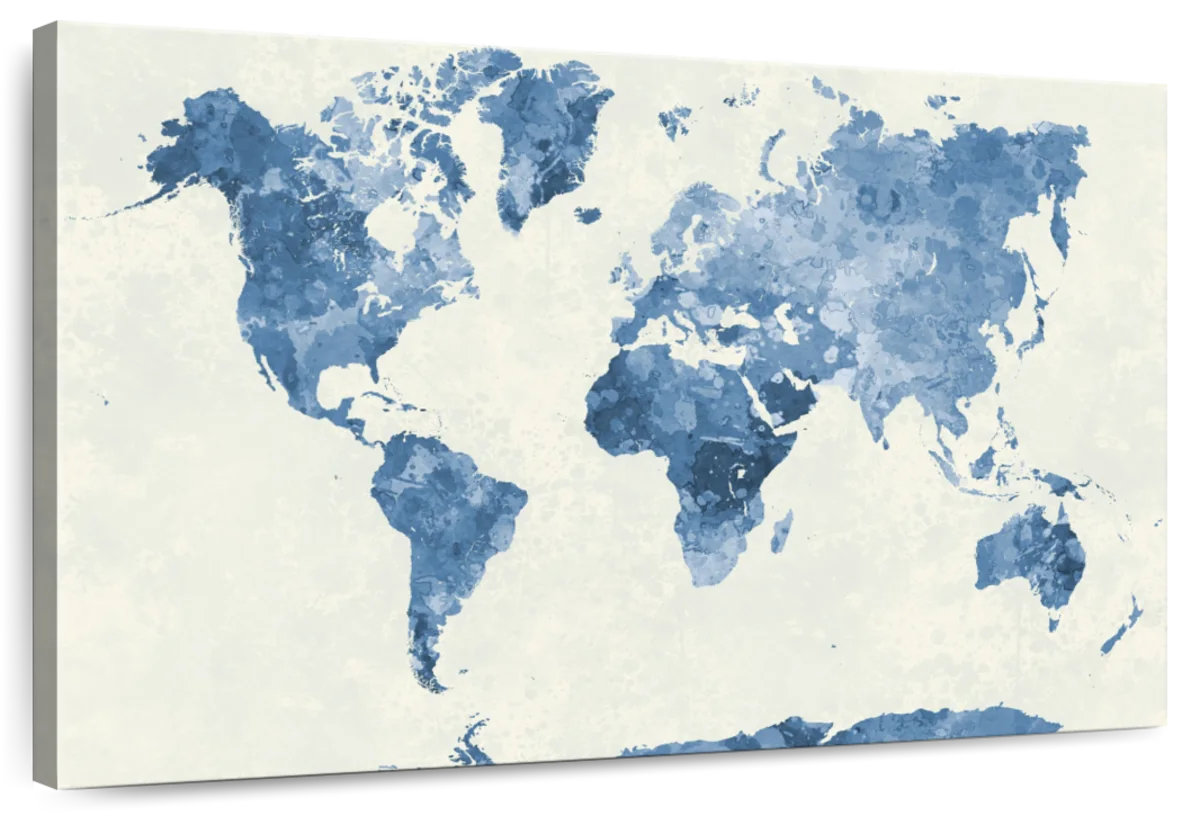 Breakwater Bay Aliaz Blue Map | Wayfair