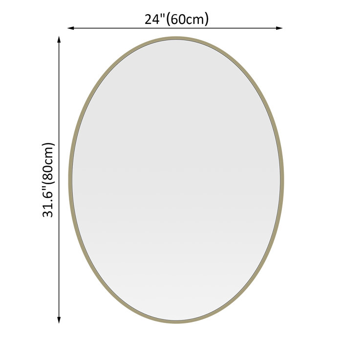 Mercer41 Laurieann Metal Oval Wall Mirror & Reviews | Wayfair
