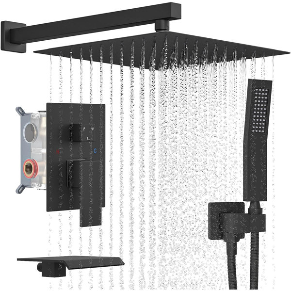 USHOWER Système de douche à haute pression 10 pouces avec douchette de ...