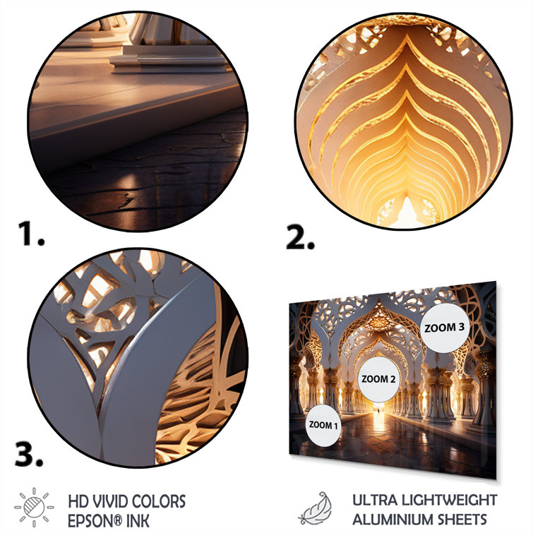 Latitude Run® Islam Art Islamic Architecture II - Islamic Metal Wall ...