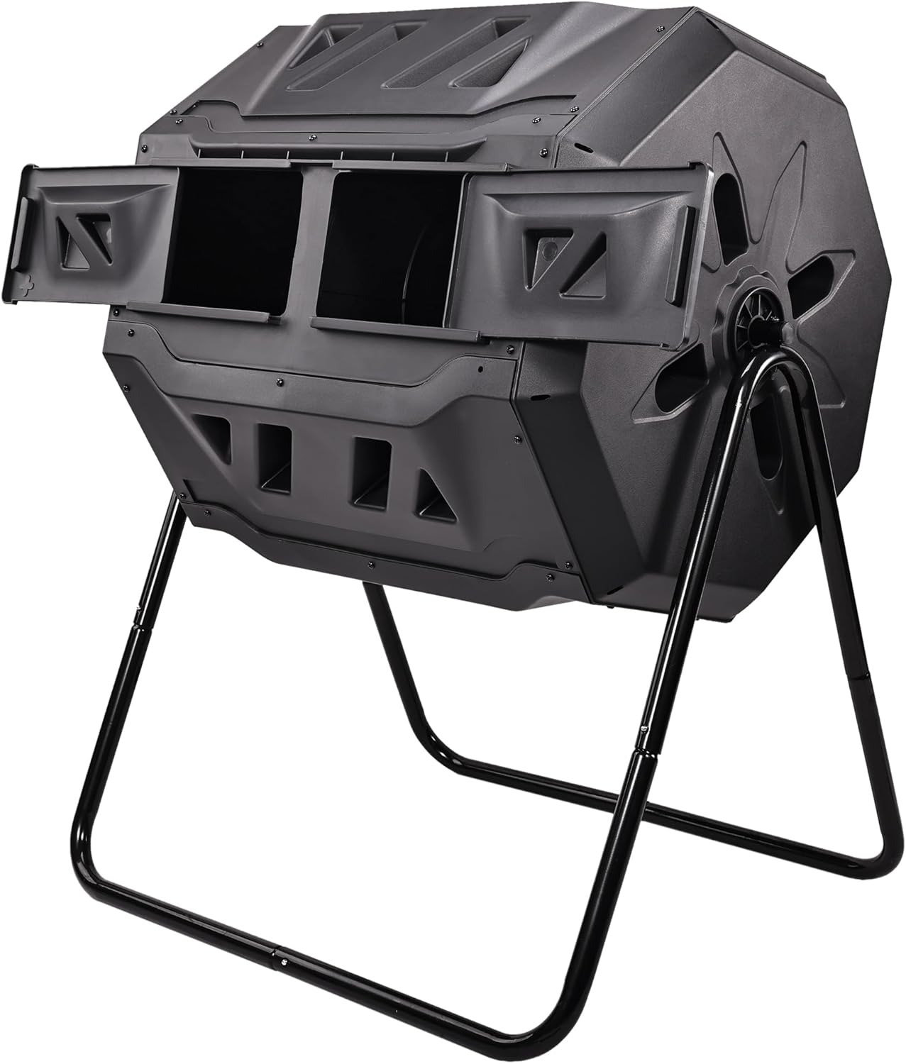 Elevon Black,43 Gallon,Outdoor,Tumbling ,Dual Rotating ,Batch Compost ...