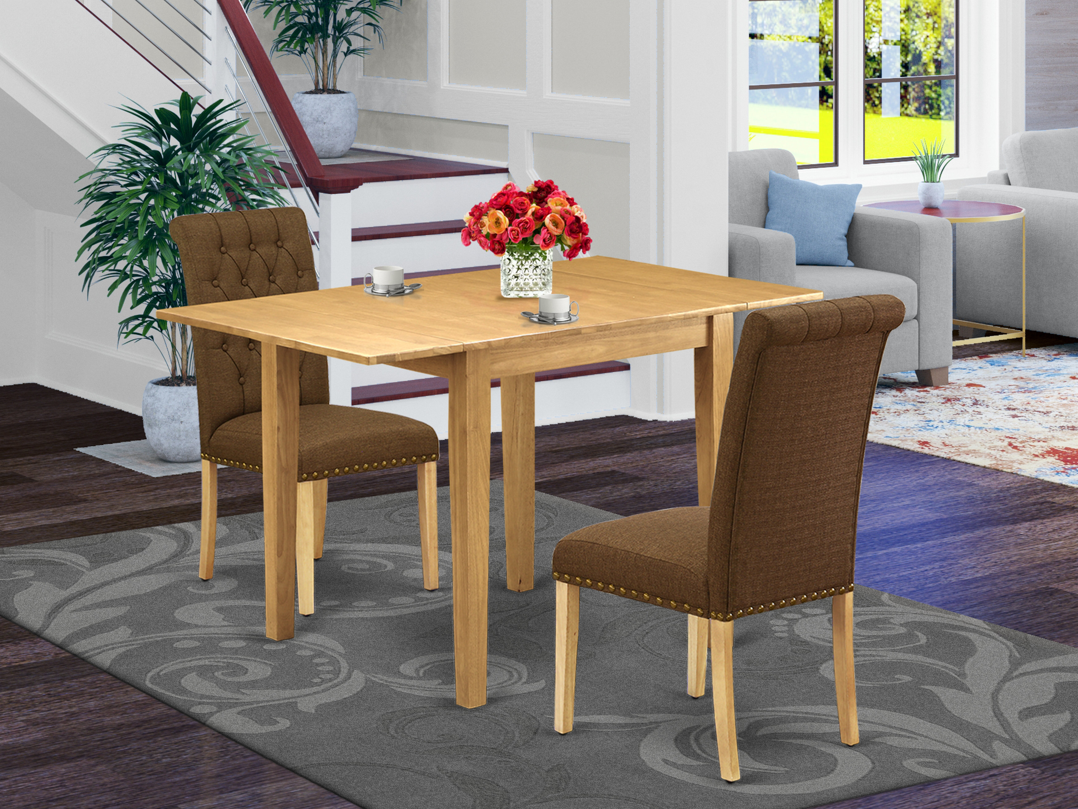 Winston Porter Talisa Drop Leaf Solid Wood Dining Set | Wayfair