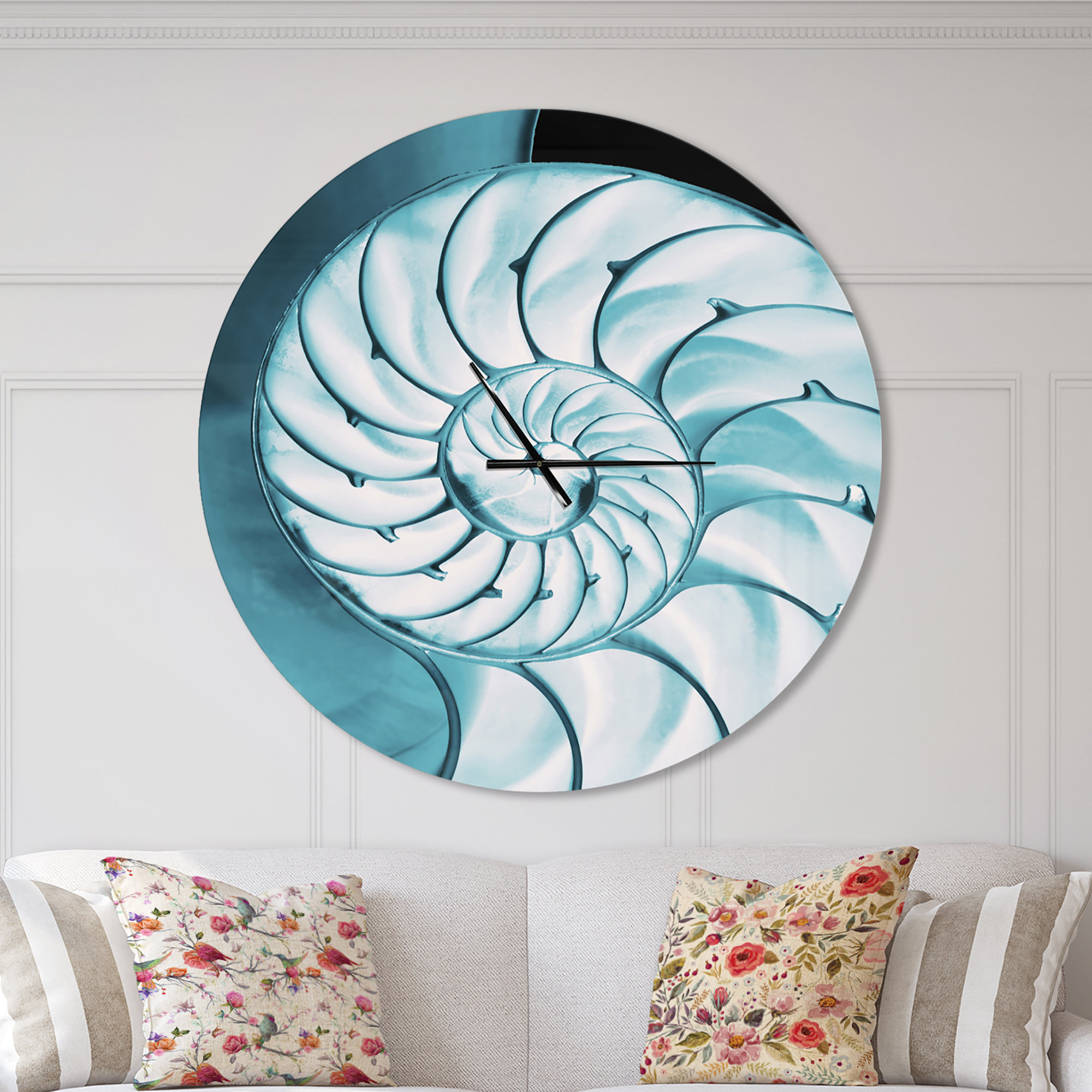 East Urban Home Chambered Nautilus Shell - Modern wall clock | Wayfair