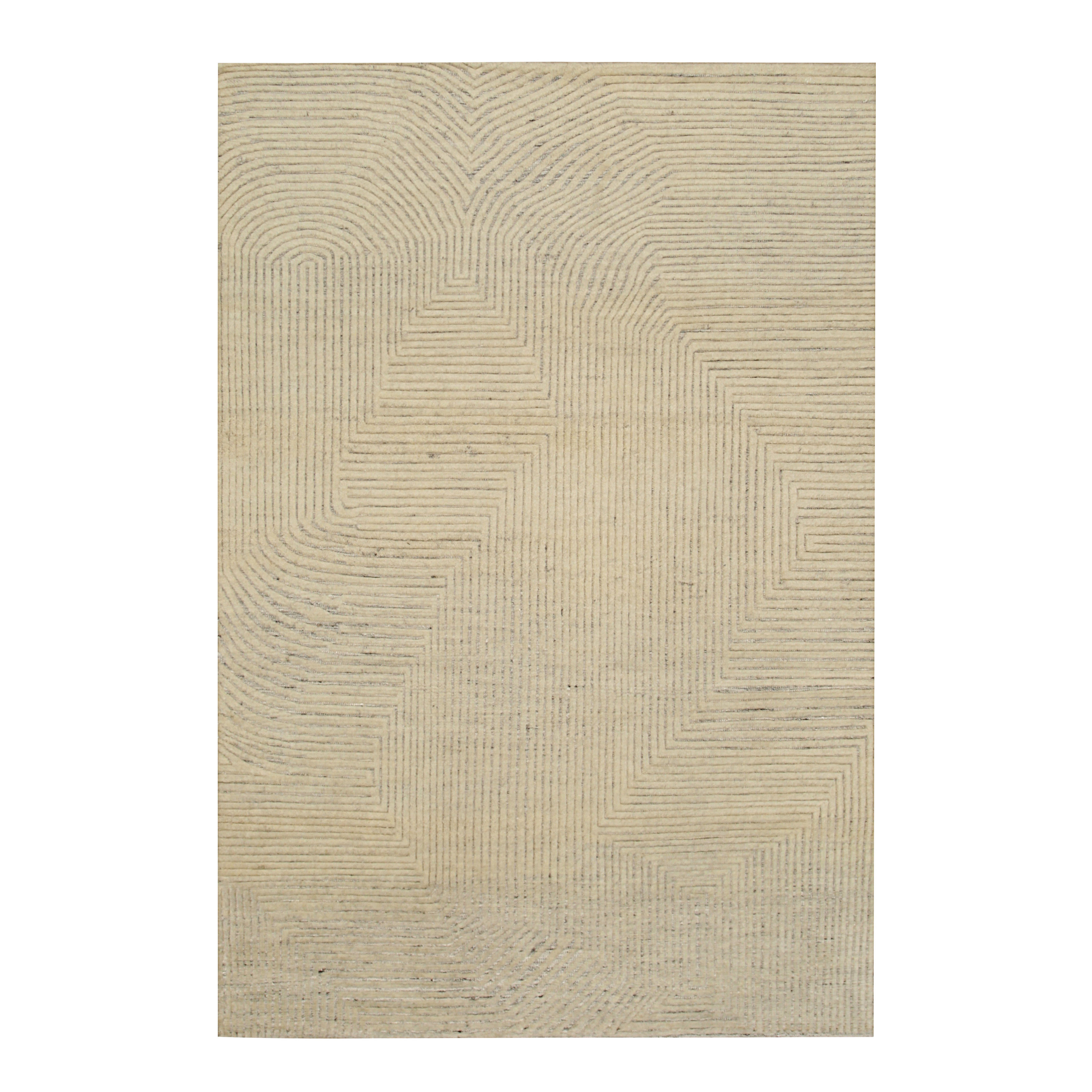 Foundry Select Stylish and Durable Traditional Hand Knotted Abstract ...