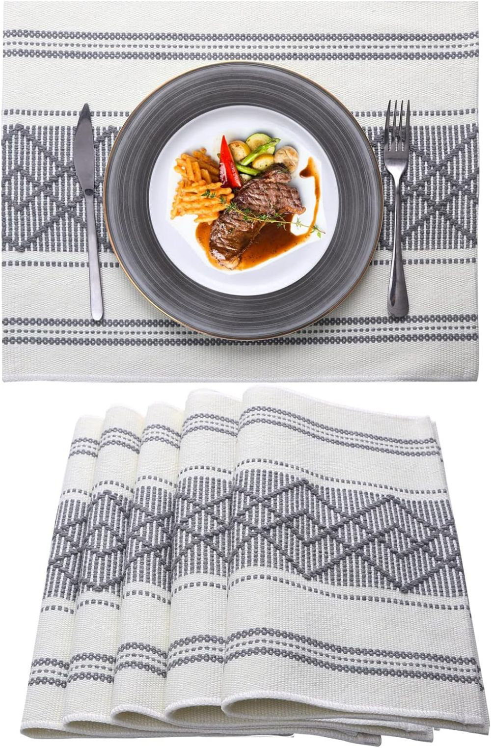 Passetas Elegant Thick Placemats For Dining Table Decor Farmhouse Heat ...