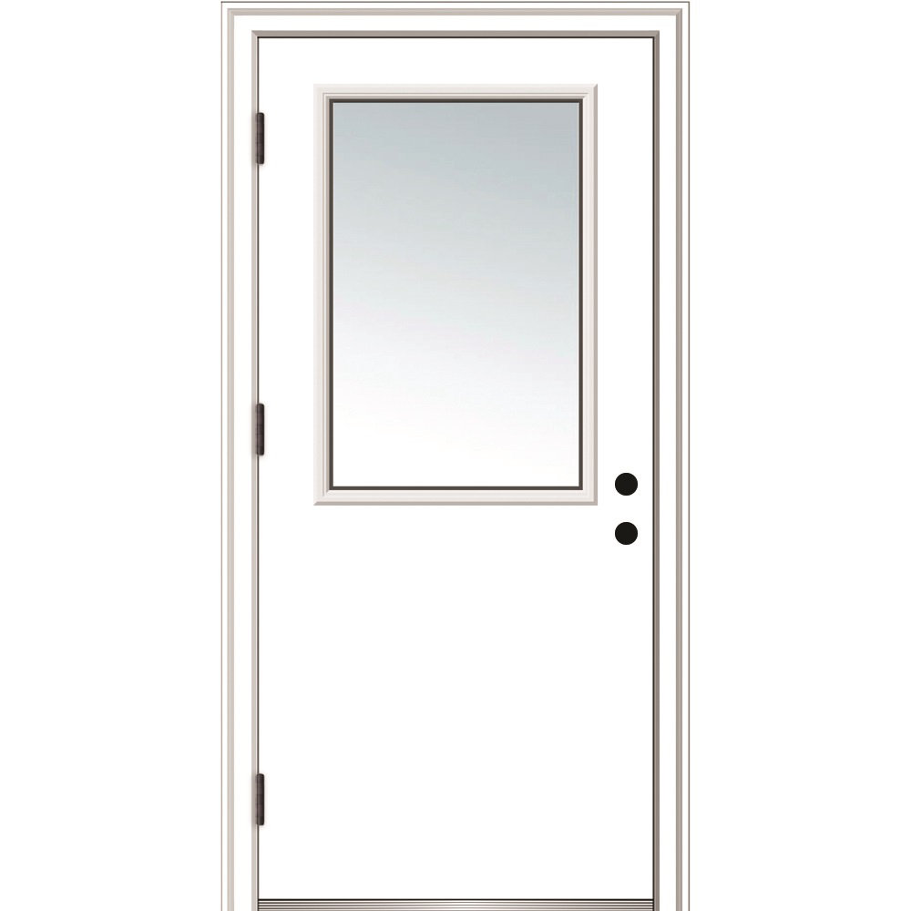 Verona Home Design Clear Glass Steel Prehung Front Entry Door - Wayfair ...