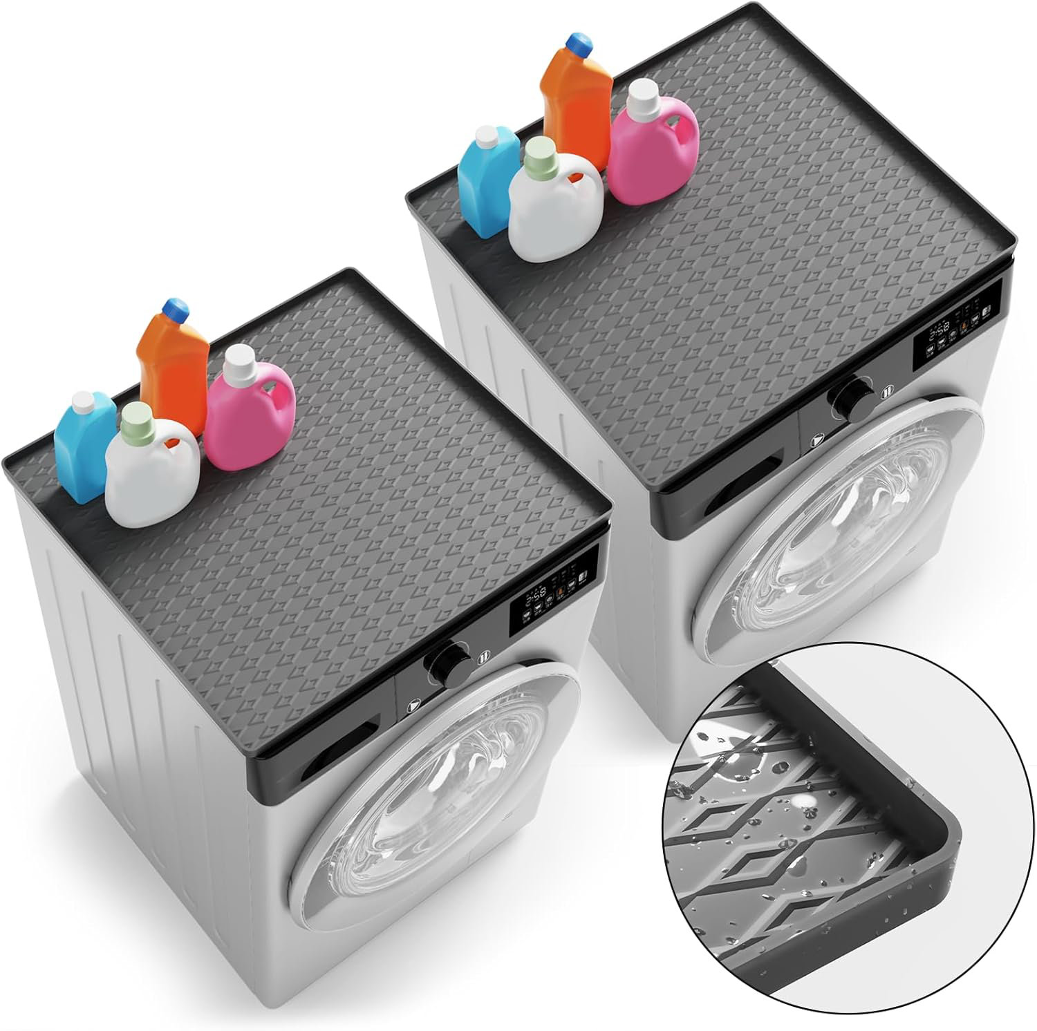 CHUANGWENYI Non-Slip Silicone Dryer Top Protector Washing Machine Mat ...