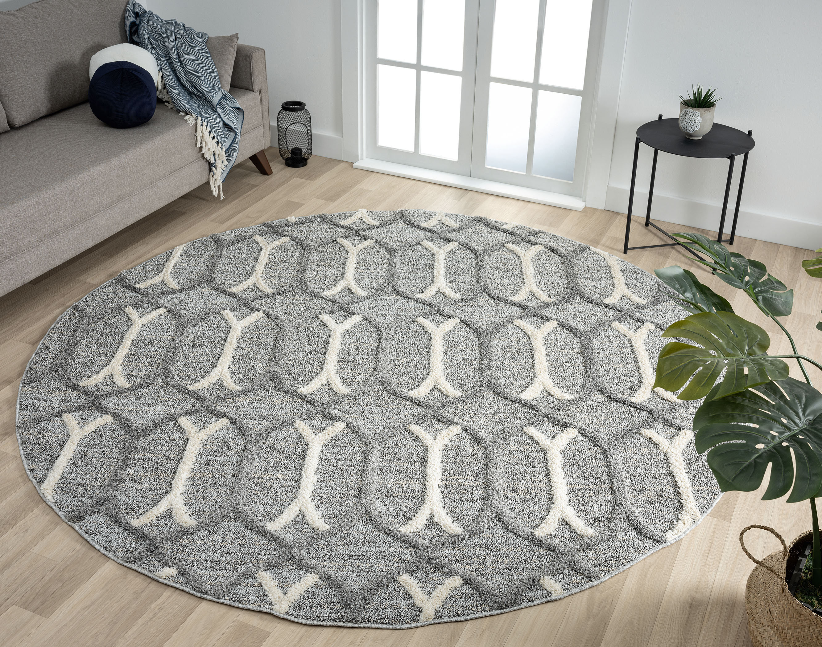 Charlton Home® Adrick Geometric Machine Woven Rectangle 5'3" x 7'2 ...