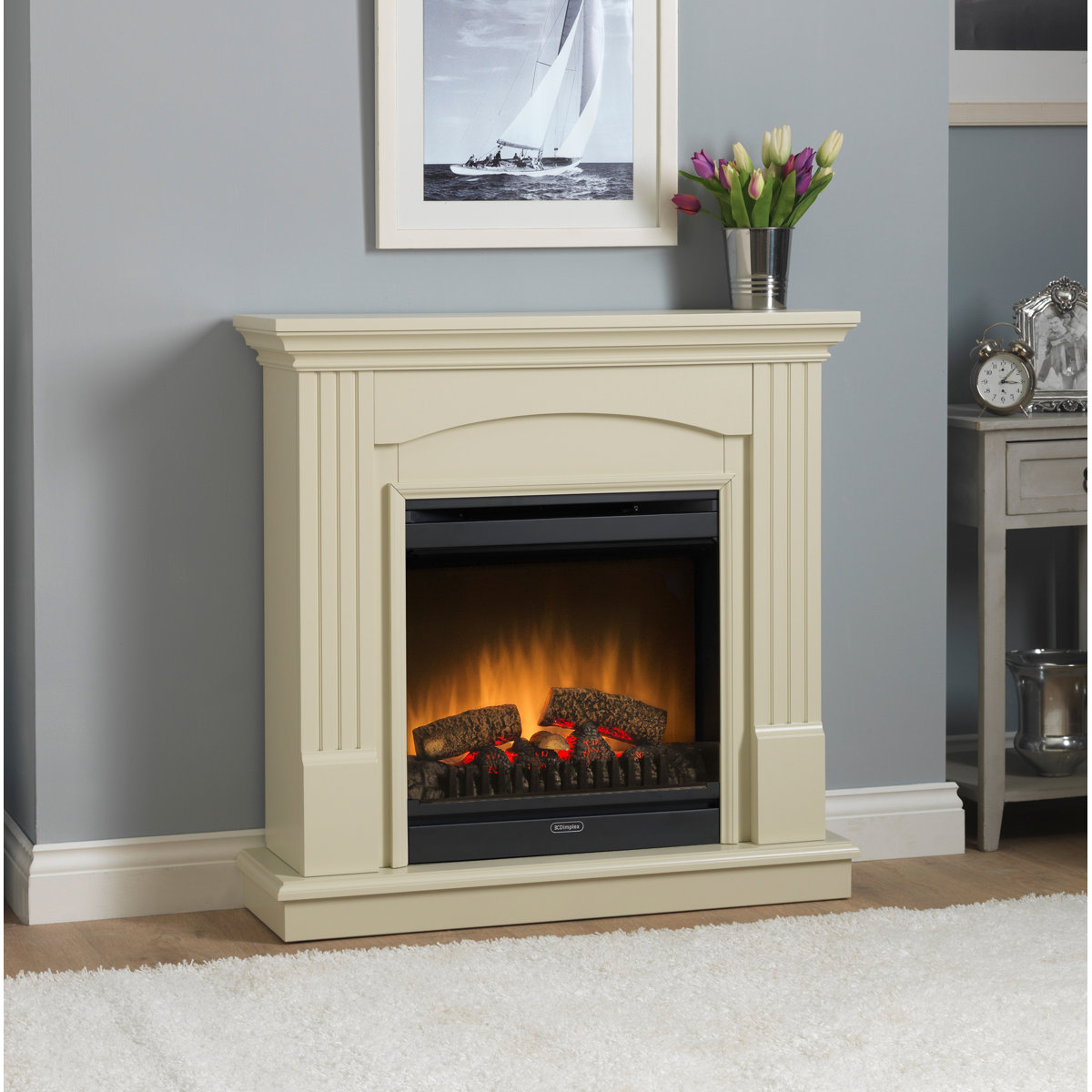 Dimplex Chadwick Optiflame Electric Fireplace, fully assembled, 93.4Cm ...