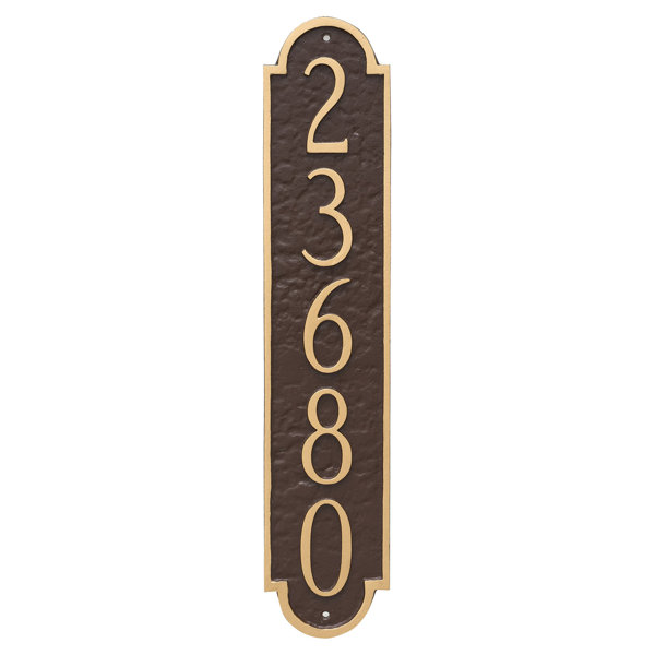Montague Metal Products Rockford Column Address Sign Plaque & Reviews ...