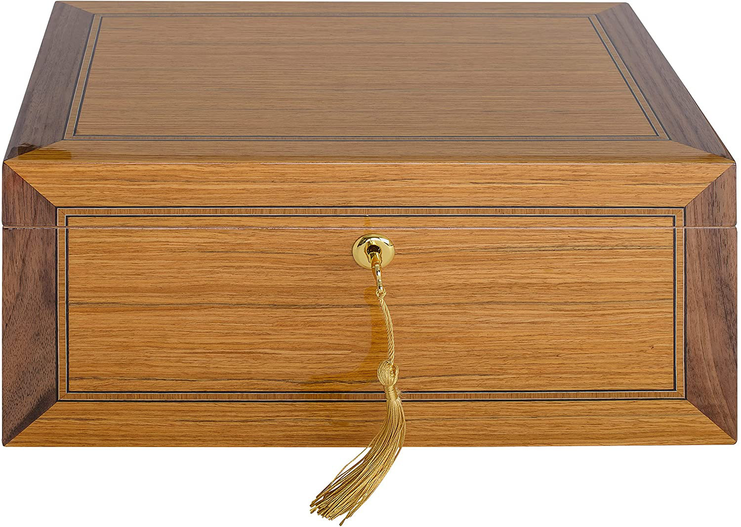 Humidor Supreme Merino Cigar Storage Teak And Walnut Wood With ...